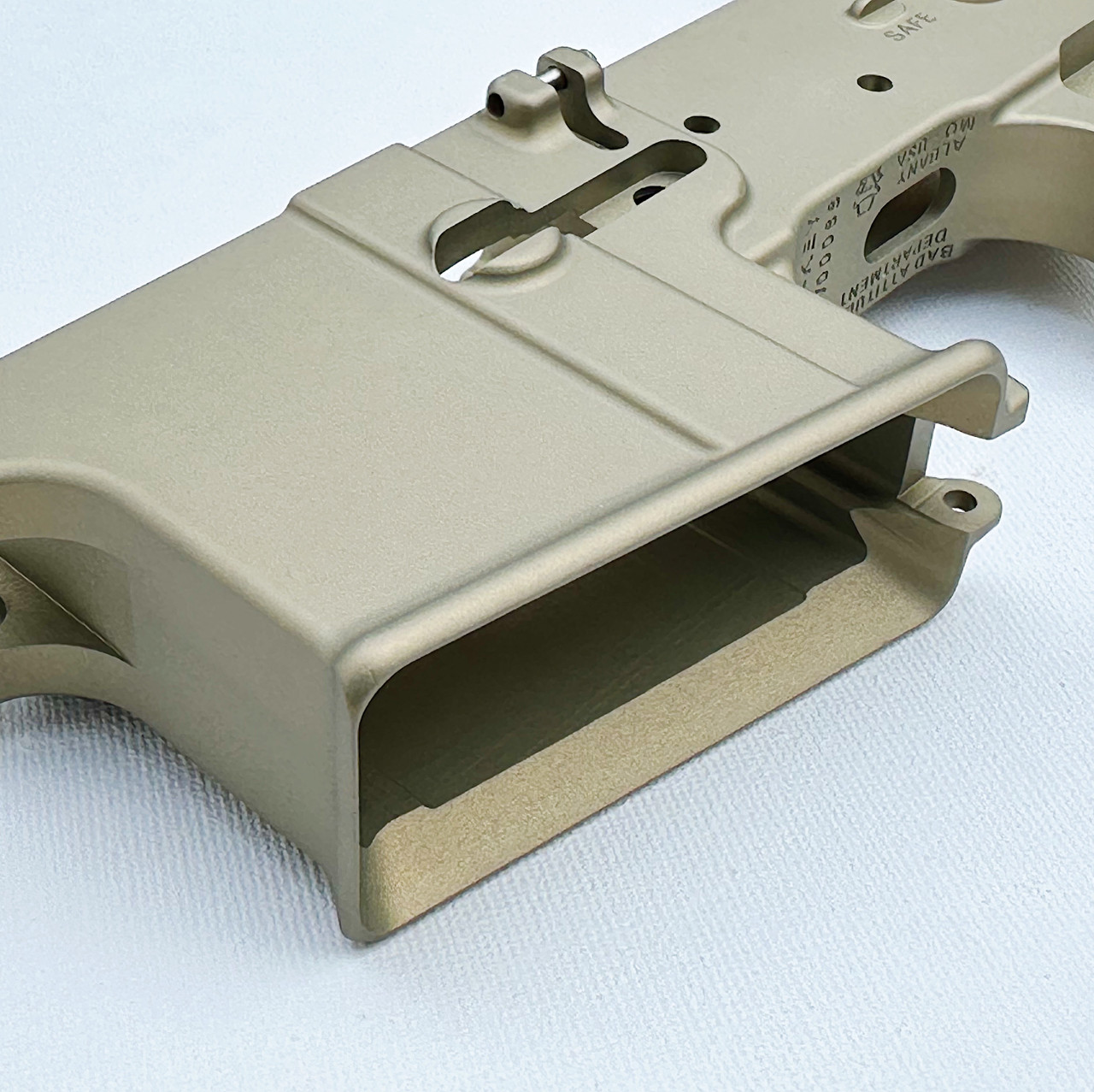 AR15 Lower Receiver - "LOW-KEY" - Widemouth Clear Anodized - PIctogram ...