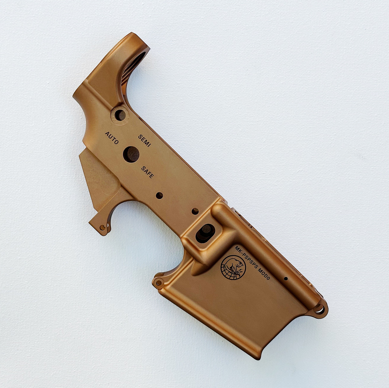 Bad Attitude Department AR15 Lower Receiver - MK-PSPSPS MOD 0 - Bronze