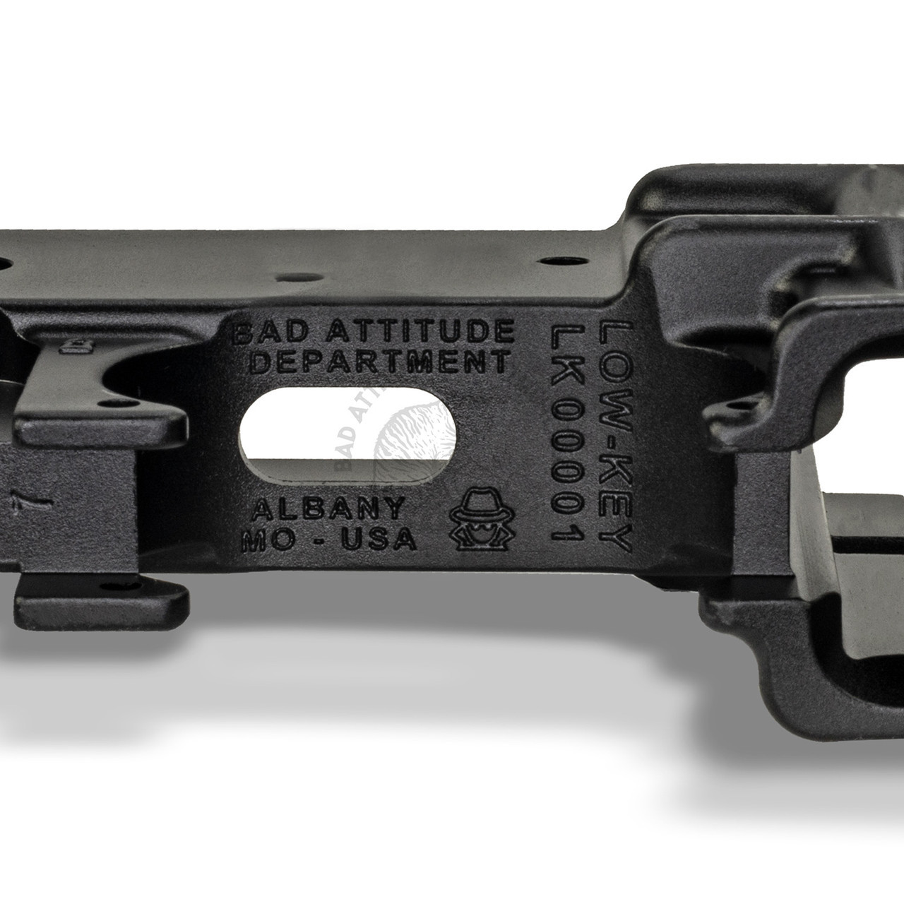 AR15 Lower Receiver - Bad Attitude Department - "LOW-KEY" - Black Anodized