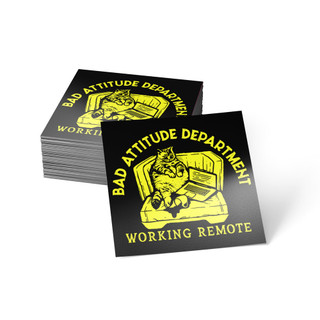 Bad Kitty Sticker - Remote Work
