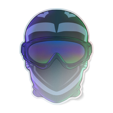 Print Shoot Repeat Sticker - Mask Face Holographic