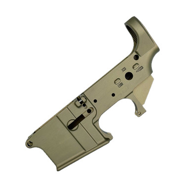 AR15 Lower Receiver - "LOW-KEY" - Widemouth Clear Anodized - PIctogram ...