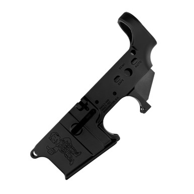 AR15 Lower Receiver - Bad Attitude Department - The Vault - Black Anodized