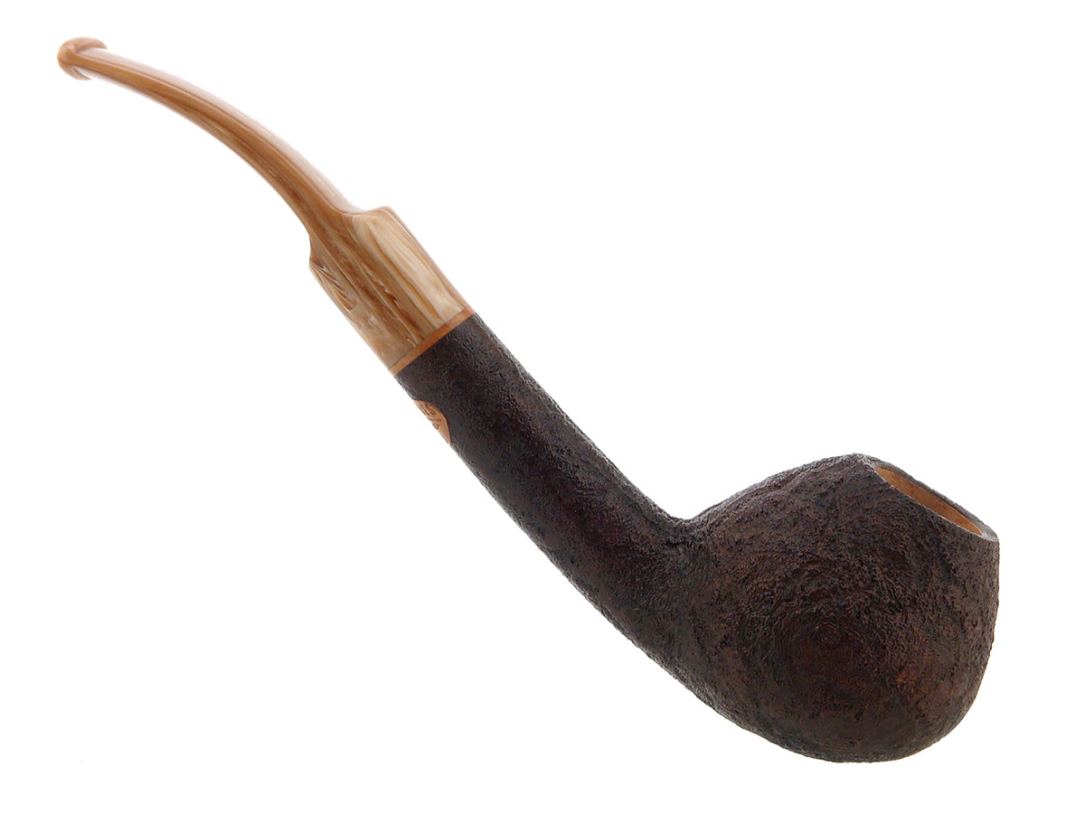 Scott's Pipes Pipe Handcrafted Brown Blast Long Shank Bent Brandy ...