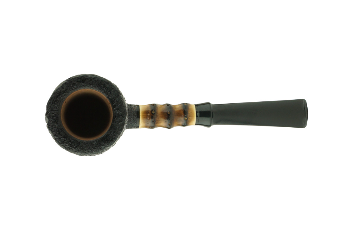 Ryan Alden Pipe Blasted Billiard w/ Bamboo - SmokersHaven.com