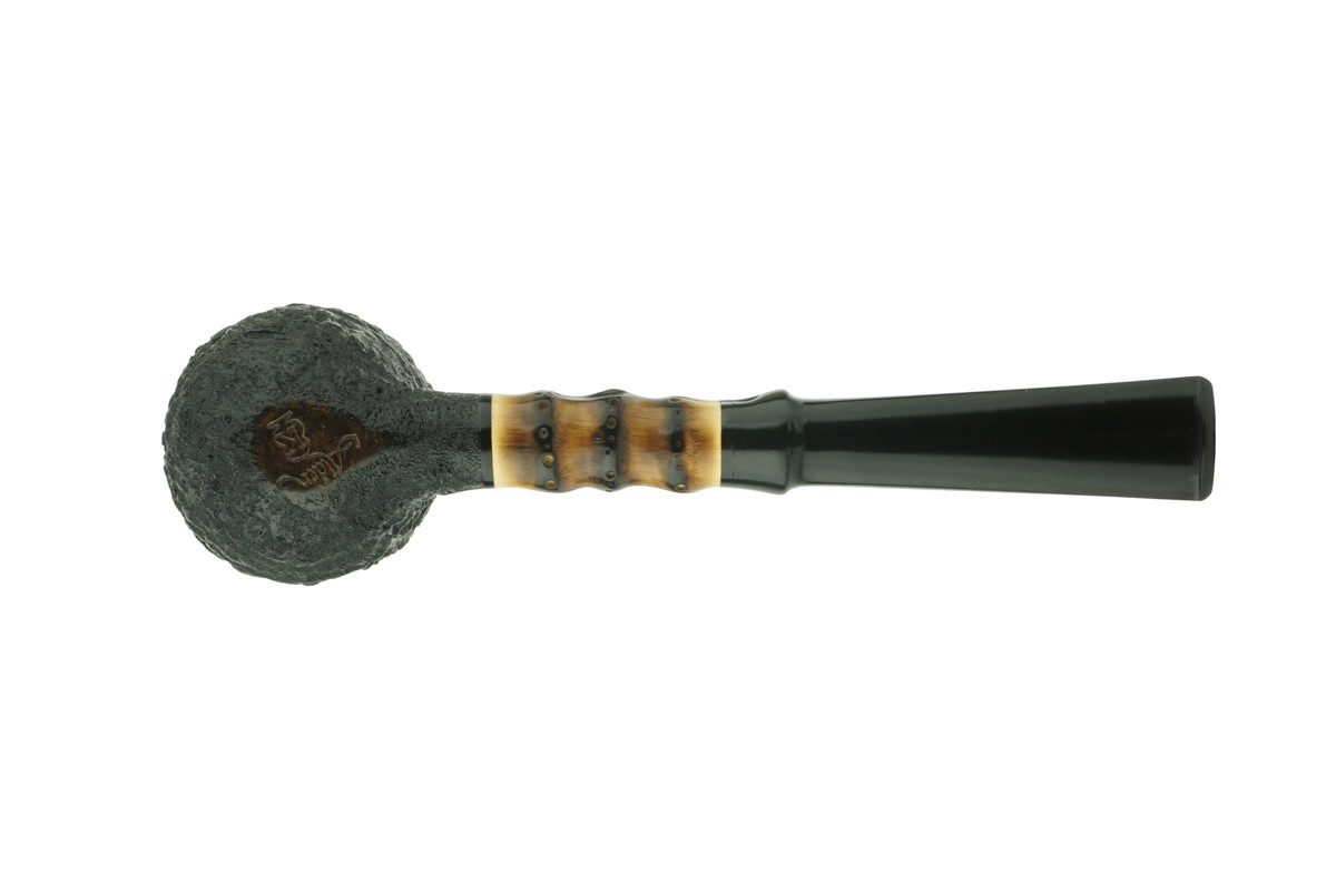 Ryan Alden Pipe Blasted Billiard w/ Bamboo - SmokersHaven.com