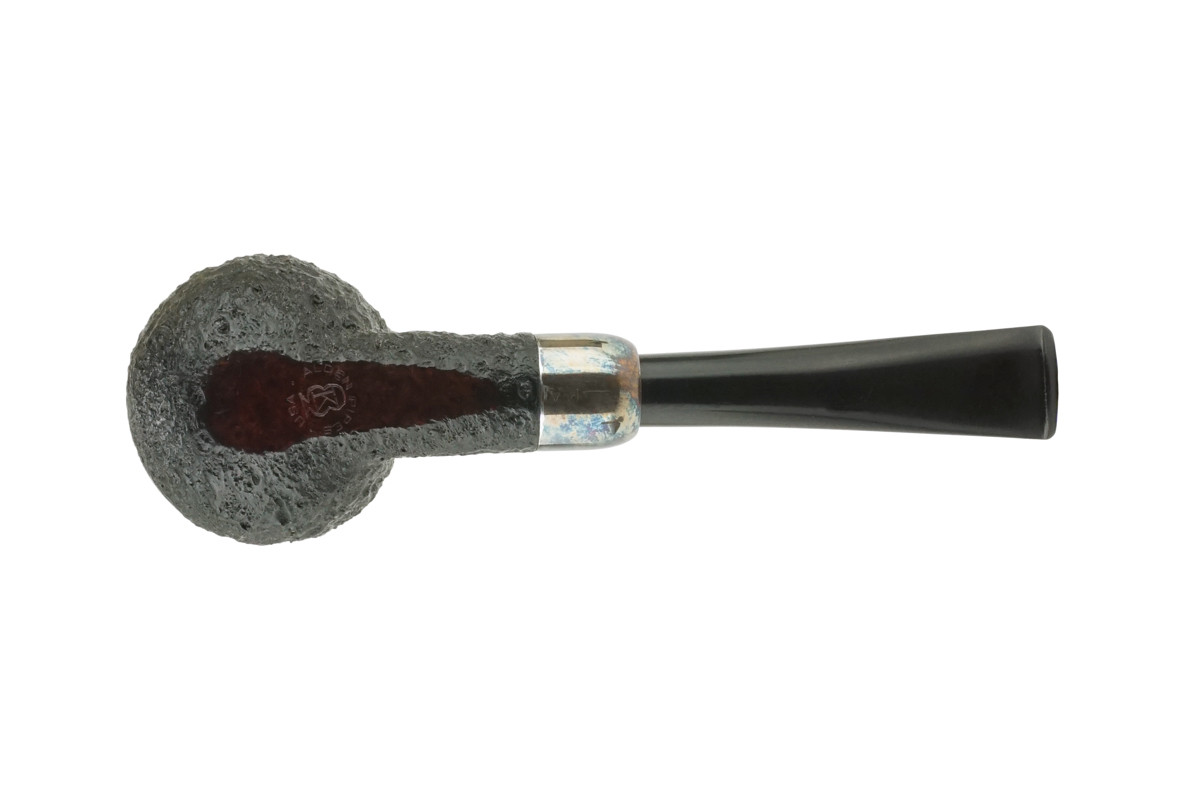 Ryan Alden Pipe Blasted Bent Brandy w/Silver - SmokersHaven.com
