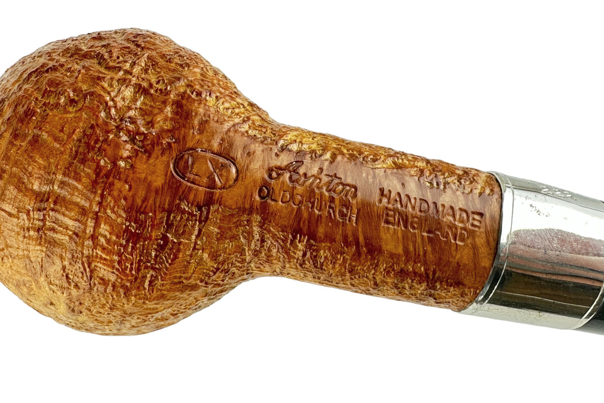 Ashton Pipe Old Church LX Billiard w/ Silver Band - SmokersHaven.com