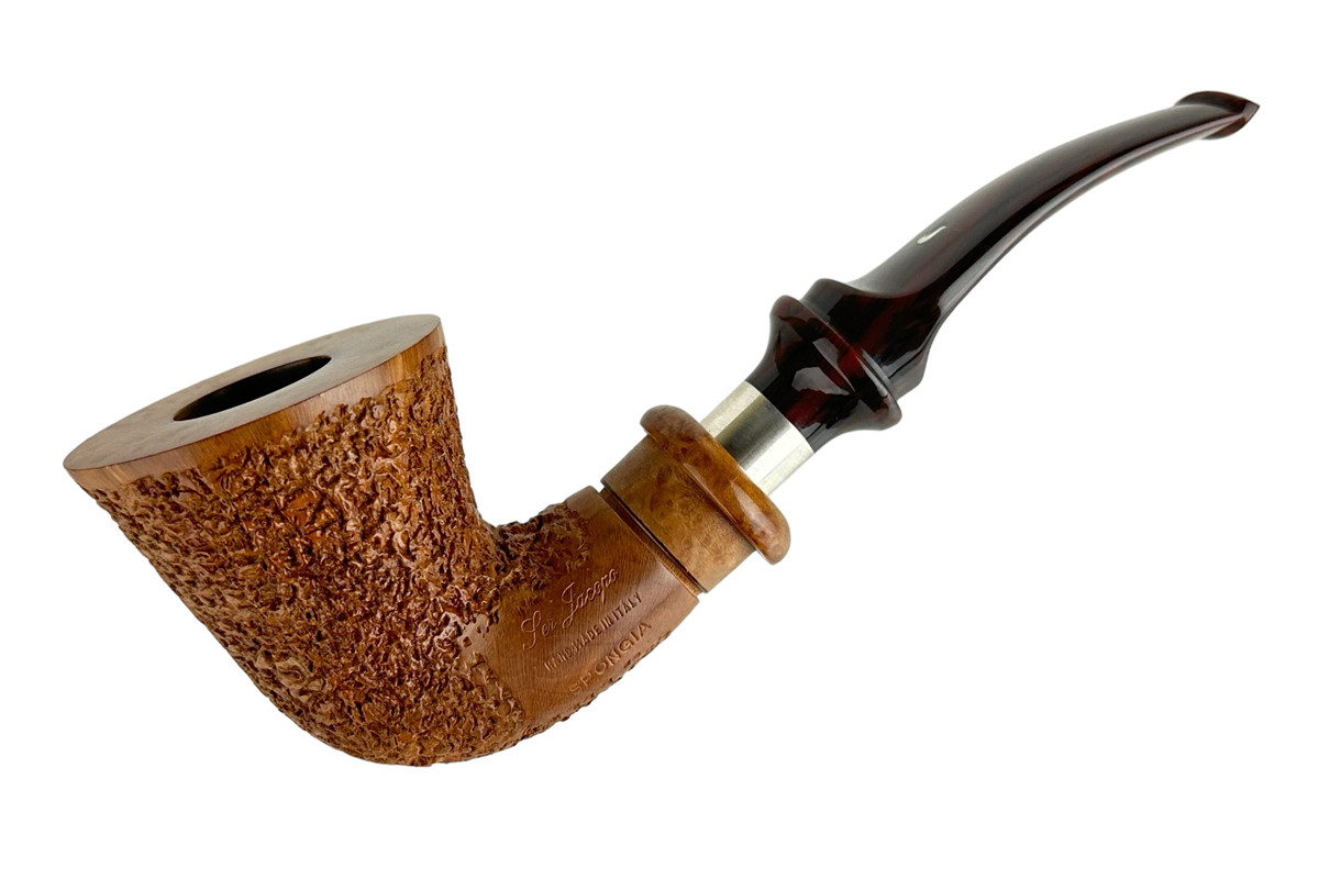 Italian Estate Pipe Ser Jacopo Delecta R2 B Spongia Carved Calabash ...