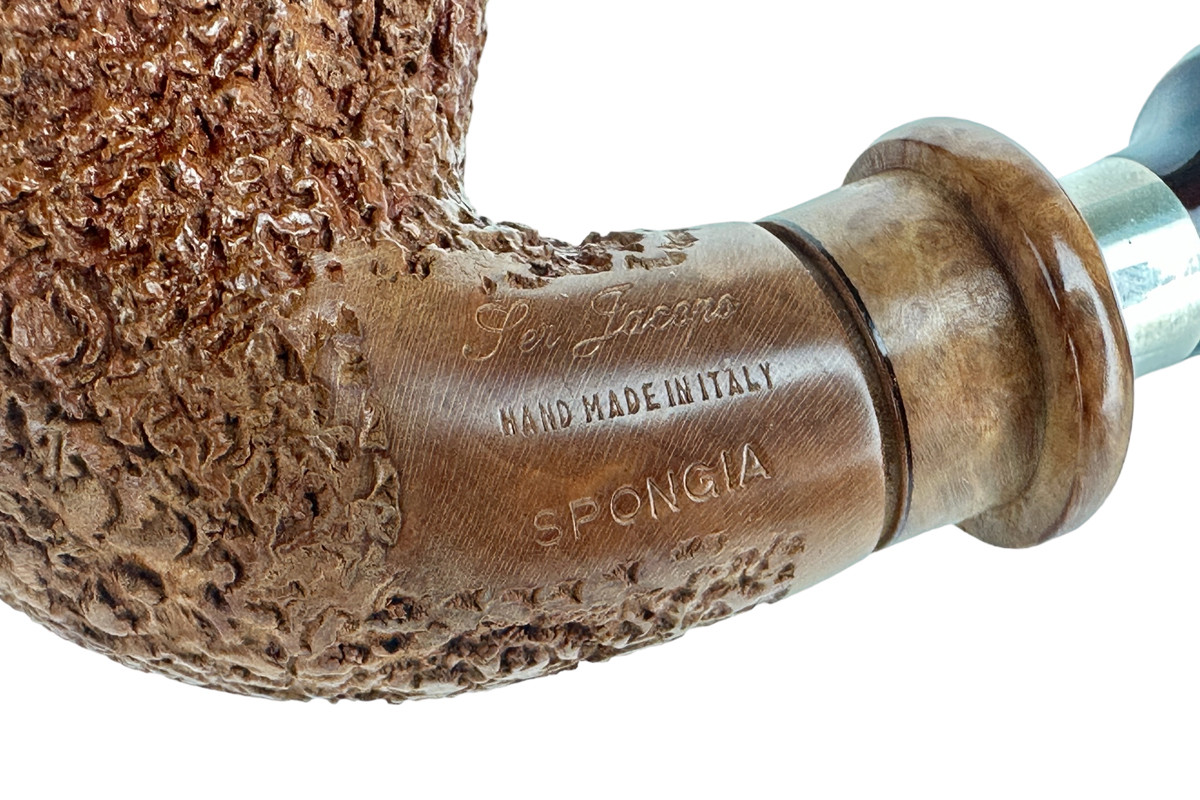 Italian Estate Pipe Ser Jacopo Delecta R2 B Spongia Carved Calabash ...