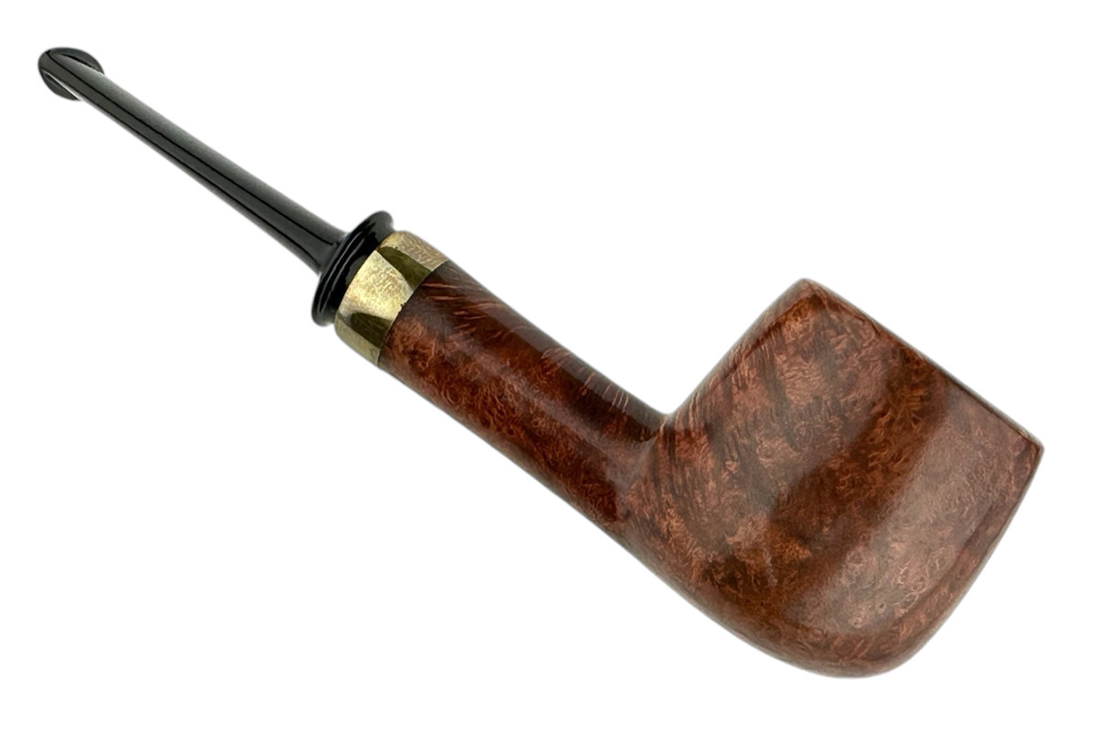Ali Jabar Pipe Smooth Pot with Brass N14167 - SmokersHaven.com