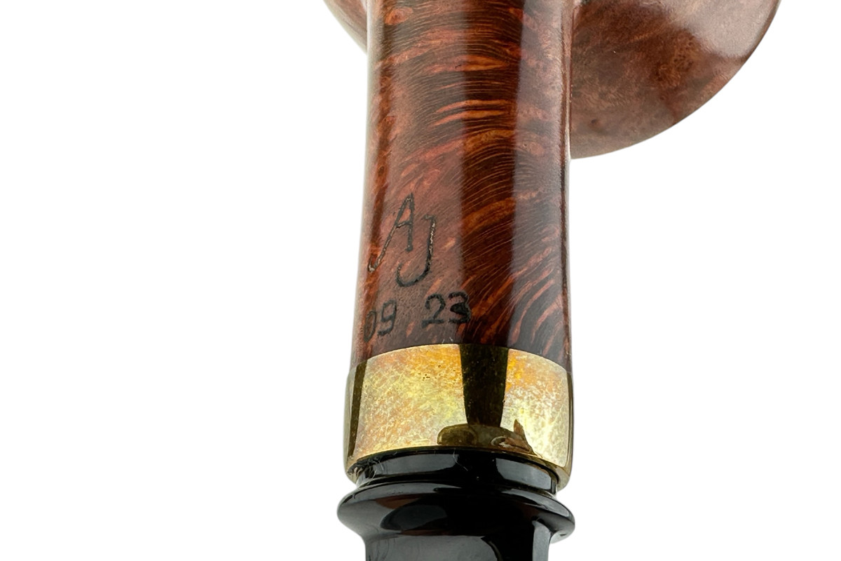 Ali Jabar Pipe Smooth Pot with Brass N14167 - SmokersHaven.com
