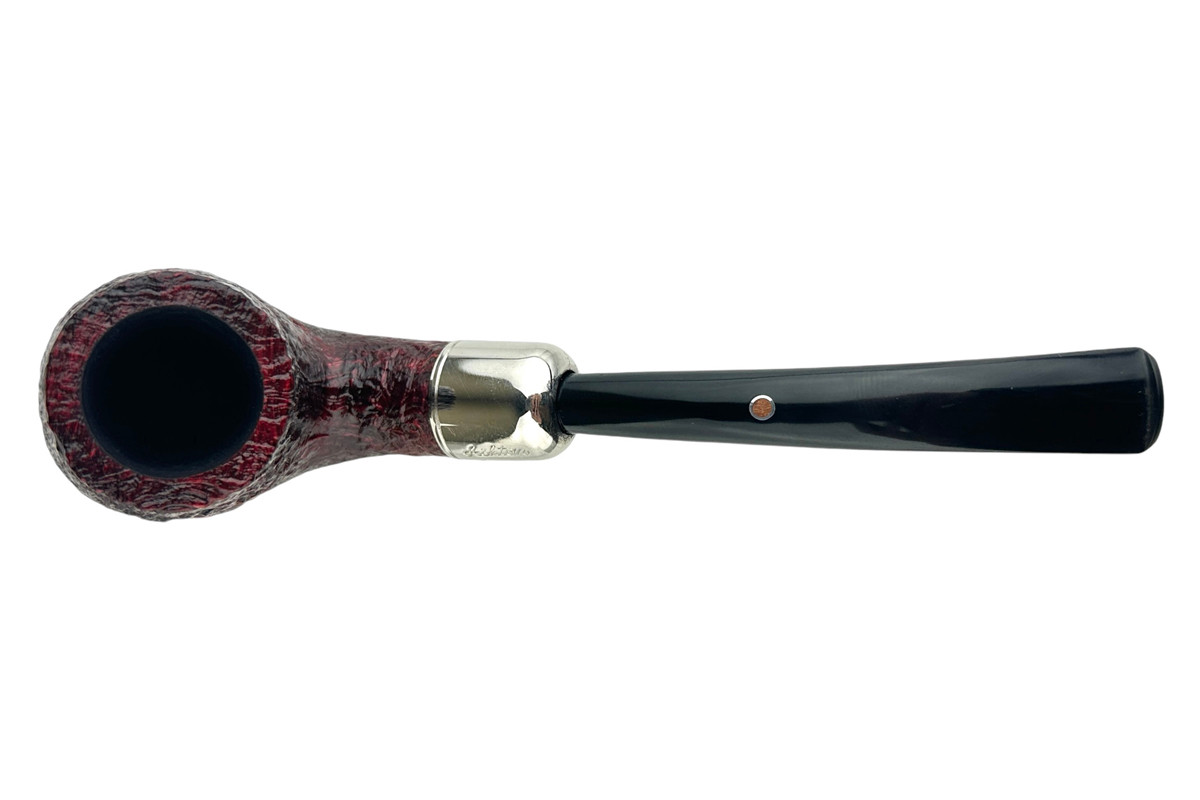 Ashton Pipe Pebble Grain XX 224 Bent Billiard w/ Silver - SmokersHaven.com