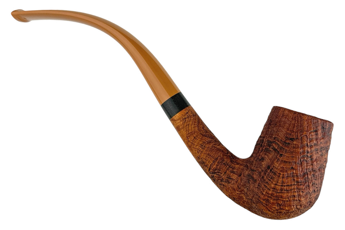 Sea Monster Workshop Pipe Tan Blast Swan Neck Bent Billiard 155 ...