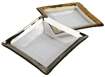 Ashton Gold Glass Ashtray - SmokersHaven.com
