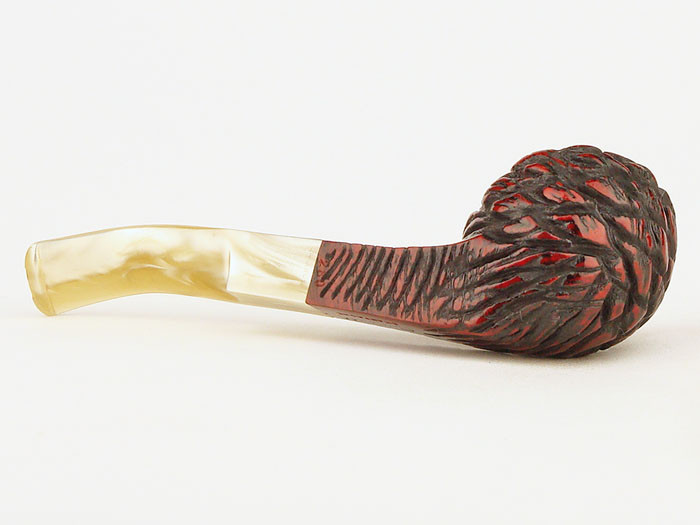 Chacom Estate Pipe Champagne Bent Carved Bulldog 280 - SmokersHaven.com