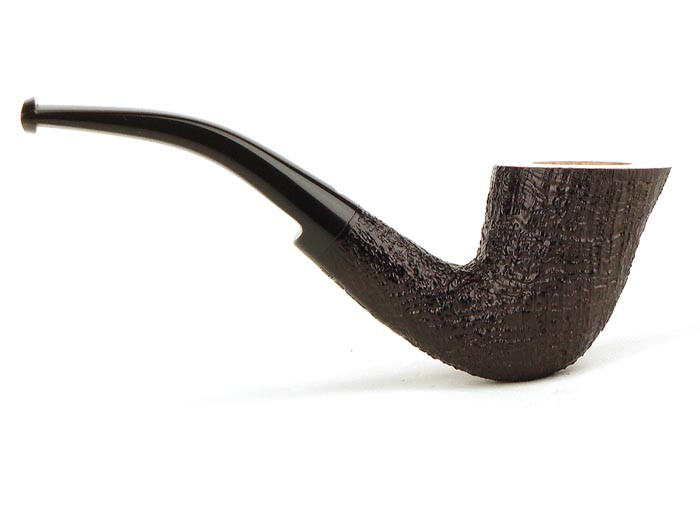 Luciano Briar Pipe Bent Sandblasted Dublin Grade 2 - SmokersHaven.com