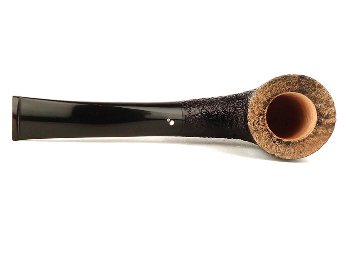 Luciano Briar Pipe Bent Sandblasted Dublin Grade 2 - SmokersHaven.com