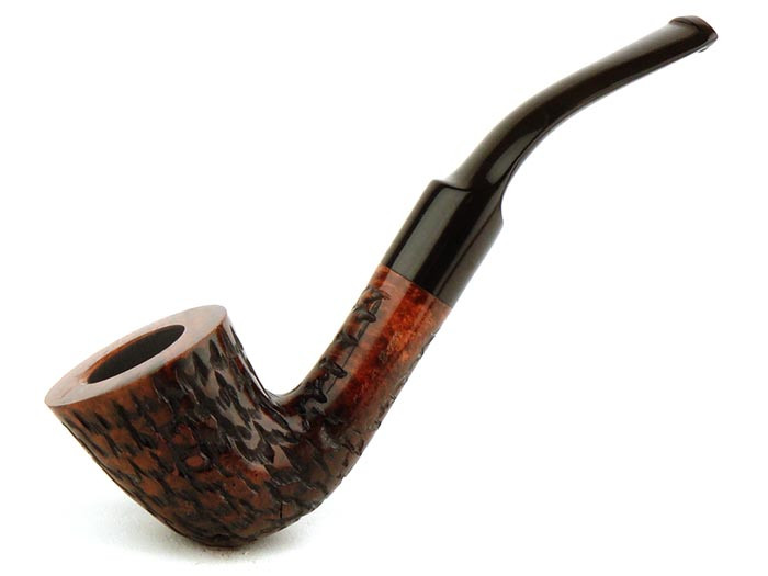 Basket Pipe Carved Bent Dublin w/ Saddle - SmokersHaven.com