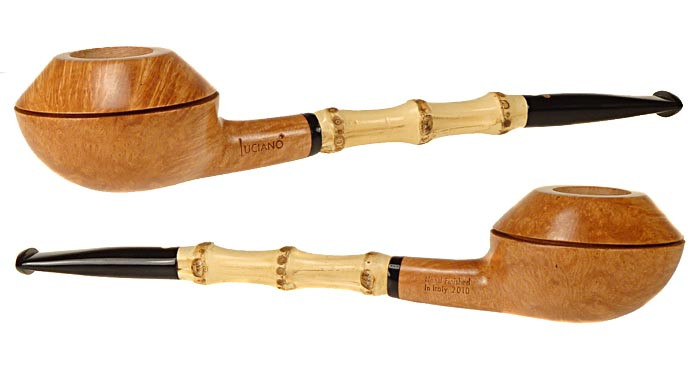 Luciano Pipe Squat Rhodesian w/ Bamboo Shank - SmokersHaven.com