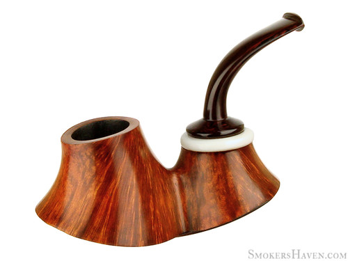 Jerry Zenn Pipe Partial Sandblast Reverse Calabash Volcano w/ Acrylic ...