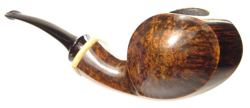 J. Alan Pipe Blowfish w/ Boxwood Decoration - SmokersHaven.com