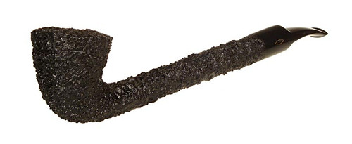 Brebbia Pipe Iceberg Black Blasted Bent Dublin Canadian - SmokersHaven.com