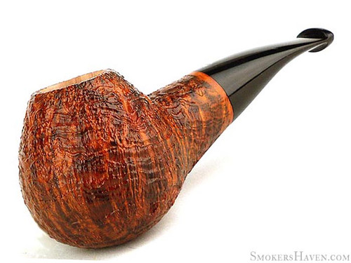 Luciano Pipe Star Grade Sandblast FH Hawkbill Nosewarmer - SmokersHaven.com