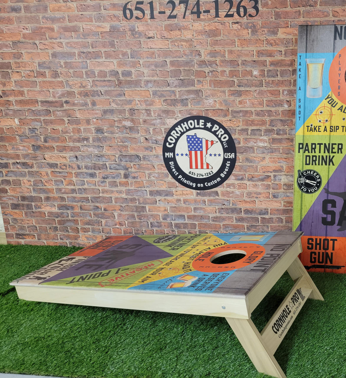 A Drink game - regulation size cornhole boards - Cornhole Pro LLC