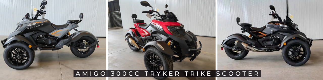 Discover the Amigo New 300cc Tryker Trike Scooter – Style, Power, and ...