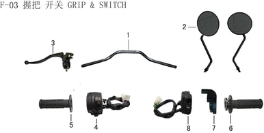 Lifan X-Pect 200 Throttle Grip Combination For Sale | Txpowersports