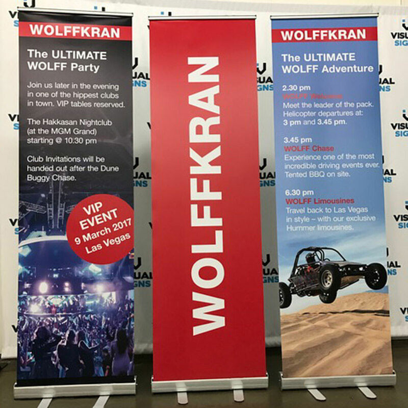 Economy 24" W x 79" H Retractable Banner Stand & Super Flat Graphic ...