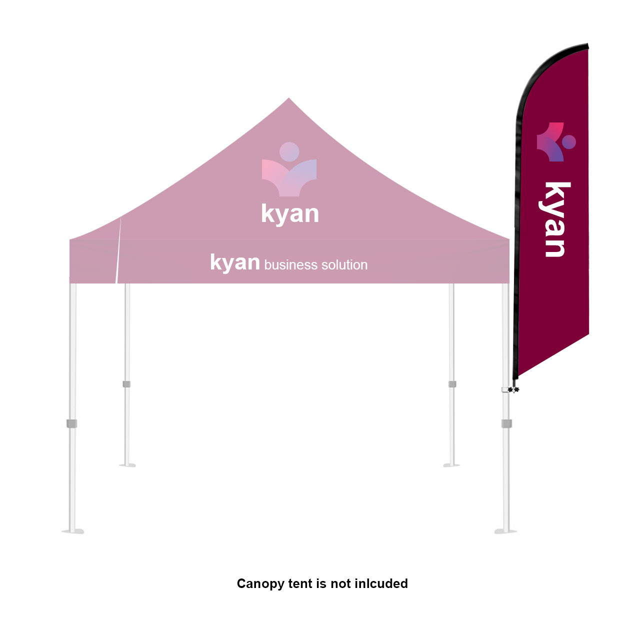 10.5 ft Feather Angled Tent Flag