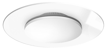 Jade Ceiling Light - 18W Round TRIAC Dimming, White Cover - Bulb Basics