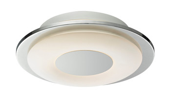 E26 White/Chrome Finish IP44 Ceiling Light - Bulb Basics