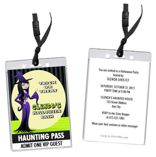 The Good Witch Halloween Party VIP Pass Invitation