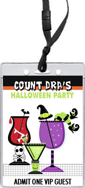 Halloween Cocktail Party VIP Pass Invitation
