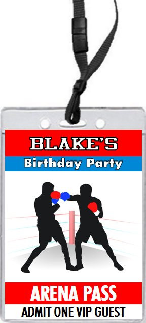 Boxing Birthday Party VIP Pass Invitation by Print Villa