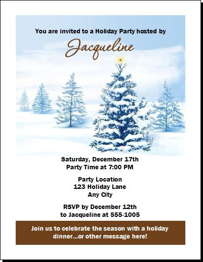 Long Winter's Nap Holiday Party Invitation