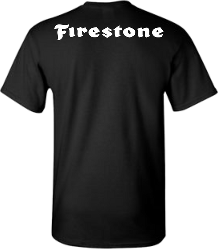 Firestone Short Sleeve T-Shirt with FIRESTONE on back - A&A Custom Wear