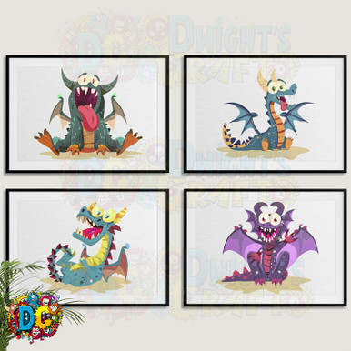 Wacky Dragons Wall Art