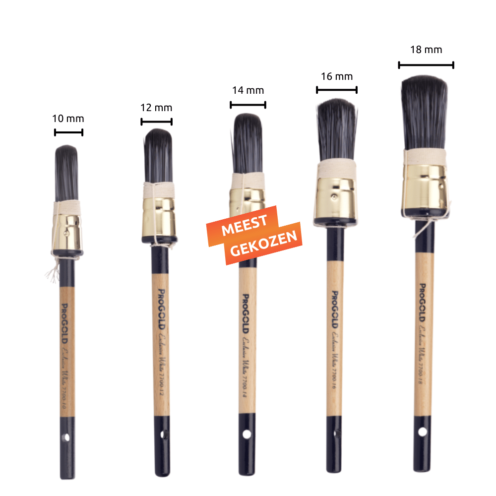 ProGold Patentpunt kwast Exclusive White | Goede kwasten | Onlineverf.nl
