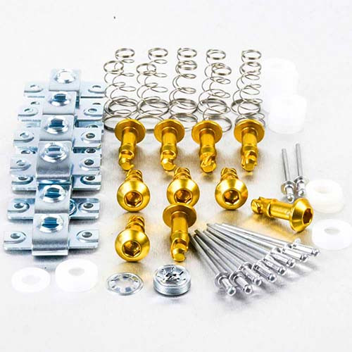 Aluminium Quick Release Stud 19mm Allen Key & CLIP6 Pack x10 | Pro-Bolt