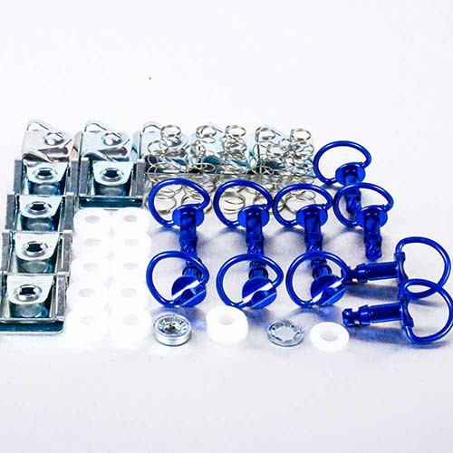 Aluminium Quick Release Stud 19mm D-Ring & CLIP3 Pack x10 | Pro-Bolt