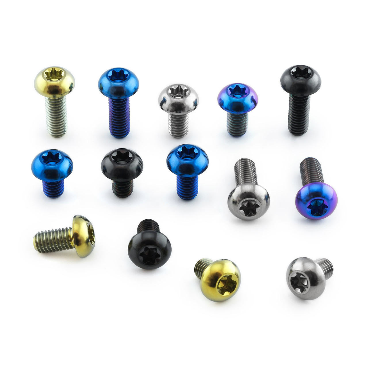 M5 Titanium Cycle Disc Rotor Bolts Button Head Torx Drive Pack x6 | Pro ...