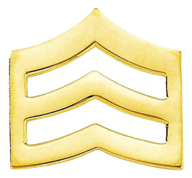 Blackinton Large Sergeant Bars Smooth Gold