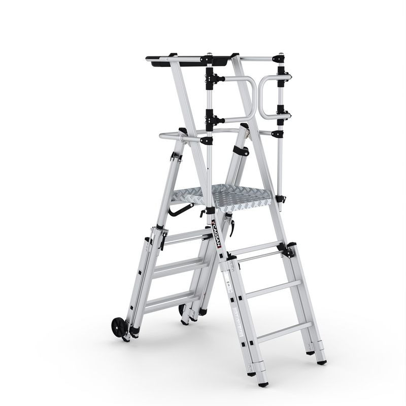 Climb-It® Folding Telescopic Large Platform Steps with Safety Gate ...
