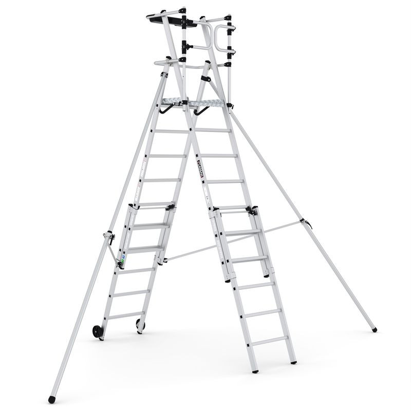 Climb-It® Folding Telescopic Large Platform Steps with Safety Gate ...