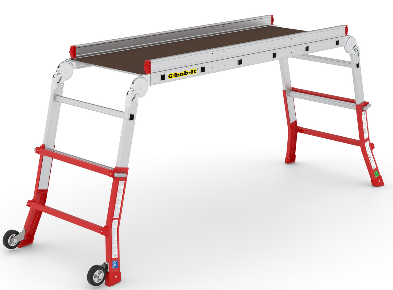 Climb-It® Telescopic Ladder Work Platform - Ladders.co.uk