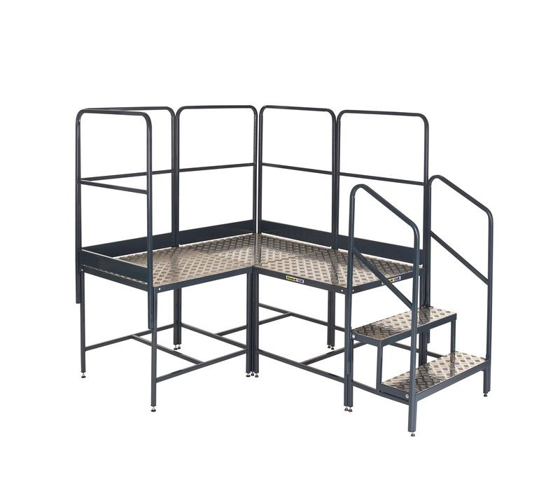 Climb-It® Three Platforms Corner Modular - Ladders.co.uk